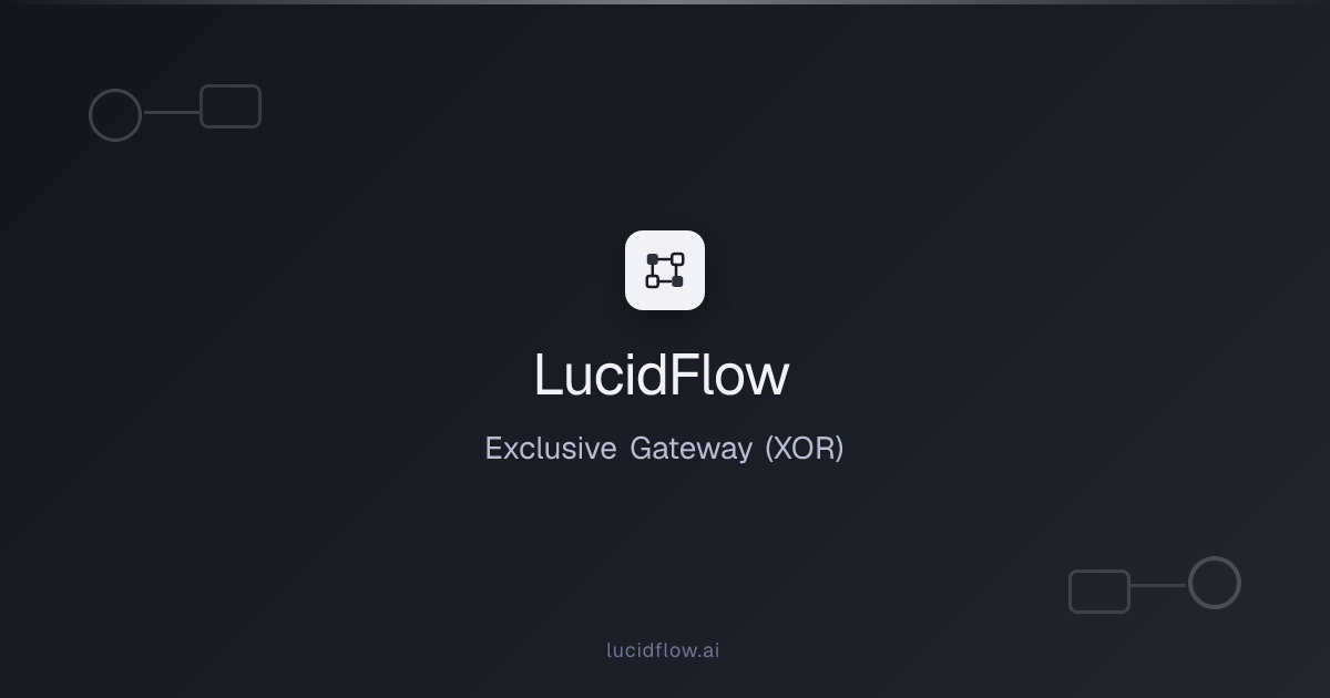 Exclusive Gateway (XOR) | BPMN Glossary